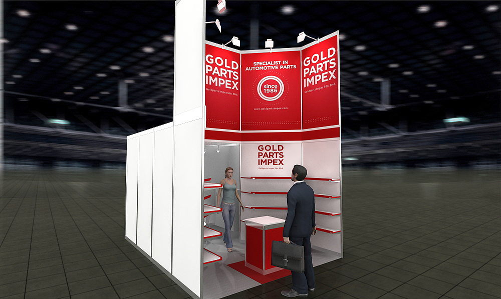 Exhibition Stand - Gold Parts Impex by Michal Kana at Coroflot.com