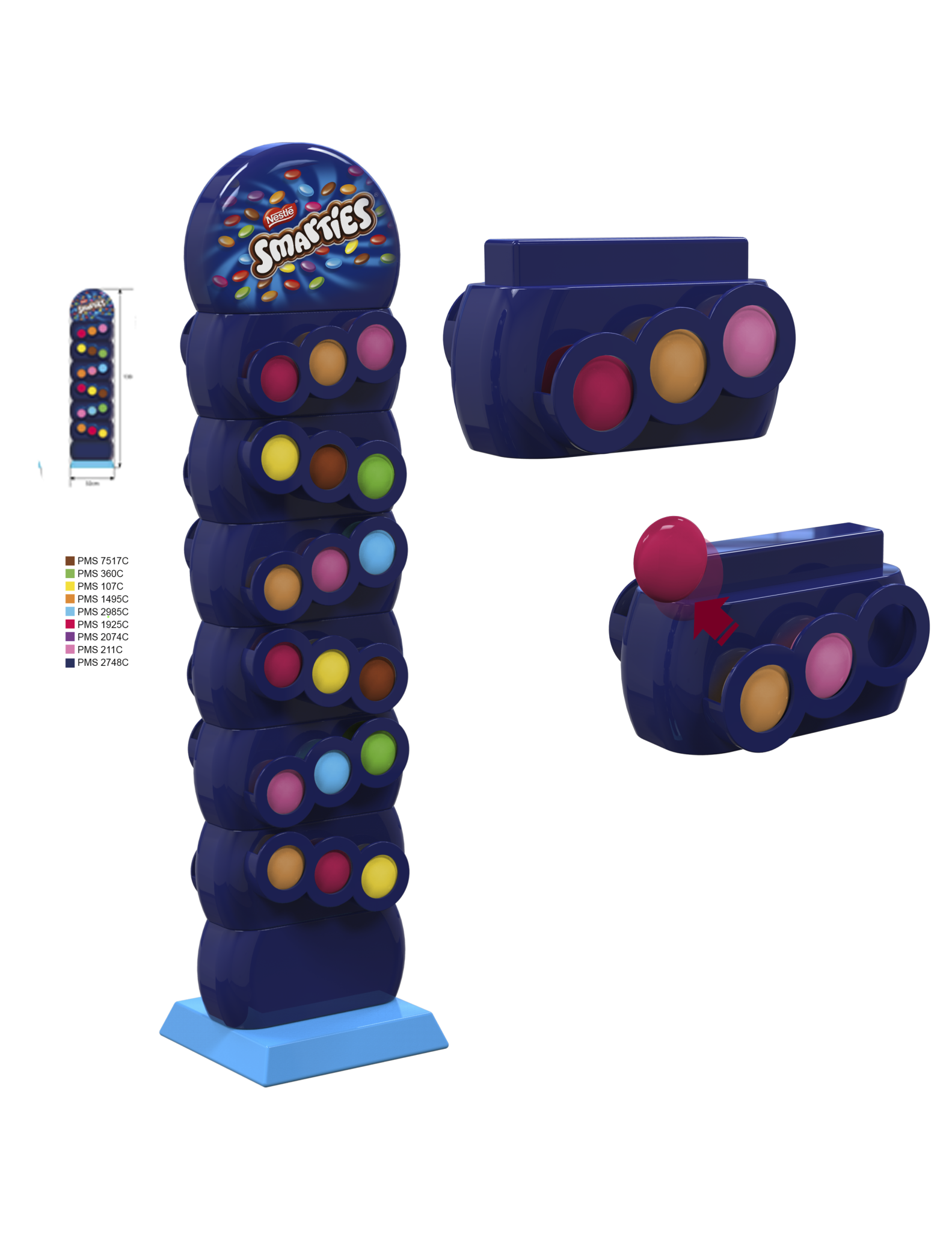 Smarties POP display and container by Keith Ever Juan at Coroflot.com