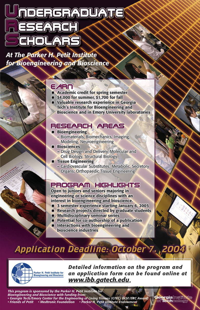 URS poster for Georgia Tech by Michael Gilbert at Coroflot.com