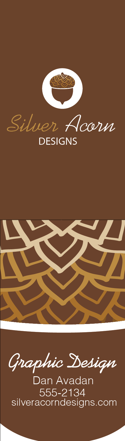 Silver Acorn Business Card (Color) by Lisa Mellace at Coroflot.com