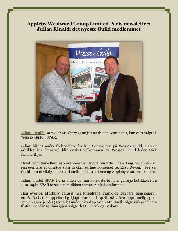 Appleby Westward Group Limited Paris newsletter: Julian Rinaldi det ...