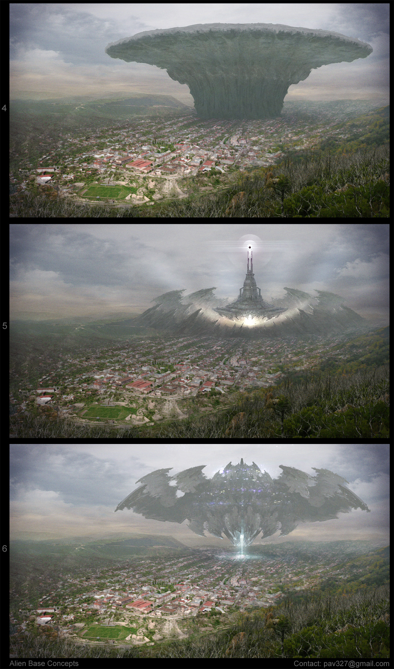 Alien Base Concepts by Pavel Kolomeyets at Coroflot.com