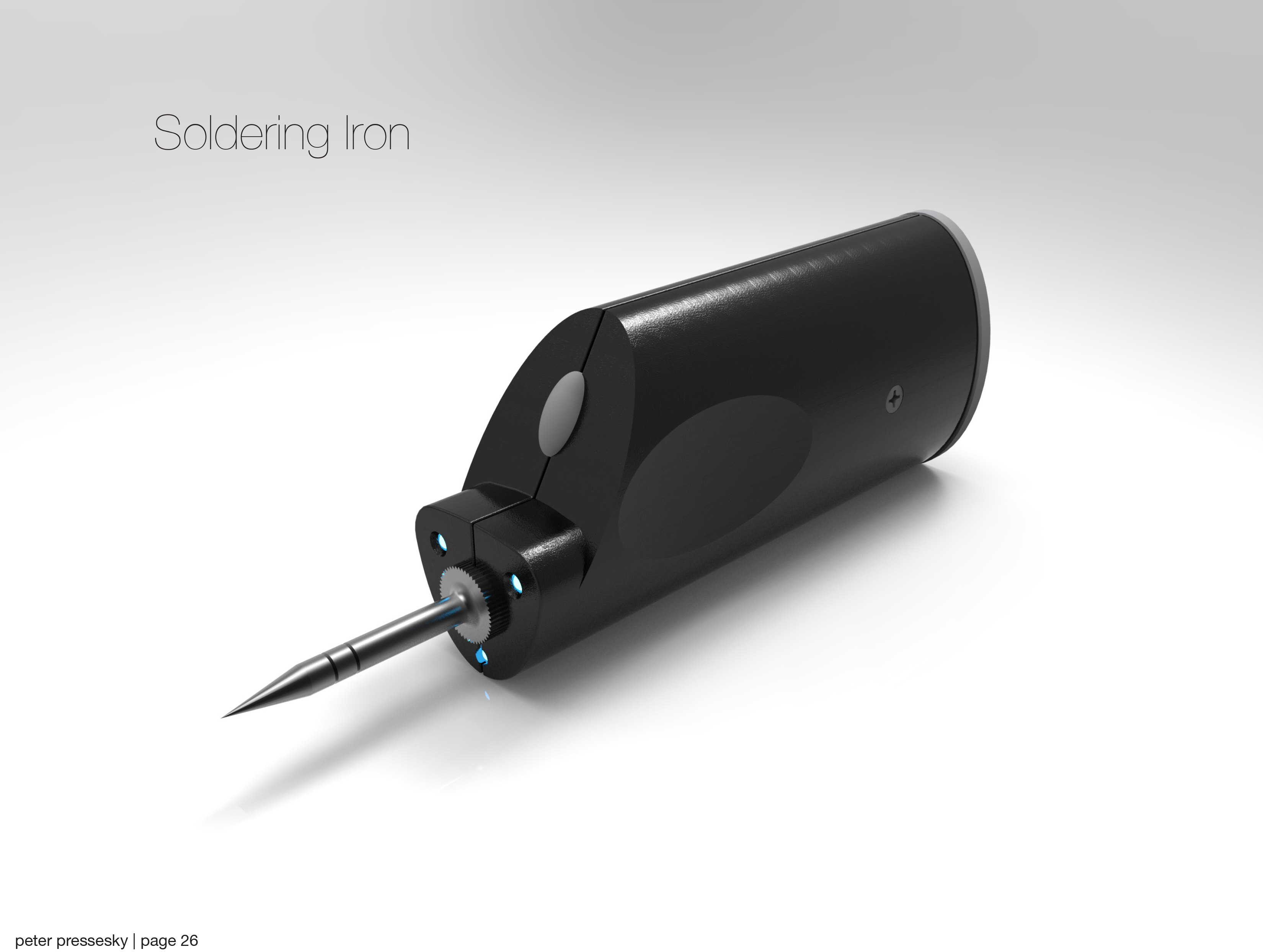 Ergonomic Wireless Soldering Iron by Peter Pressesky at Coroflot.com