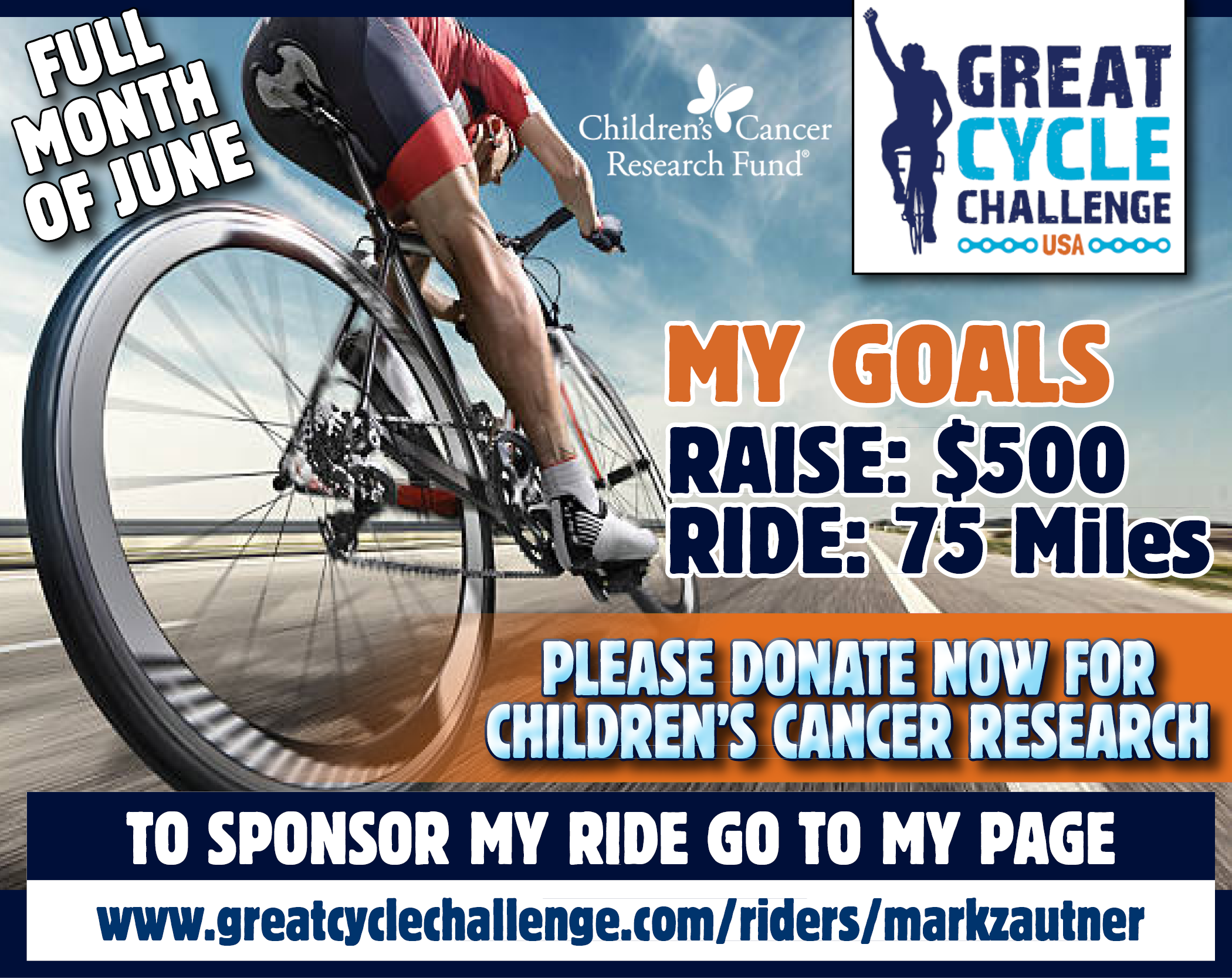 Great Cycle Challenge Facebook Posts by Mark Zautner at Coroflot.com