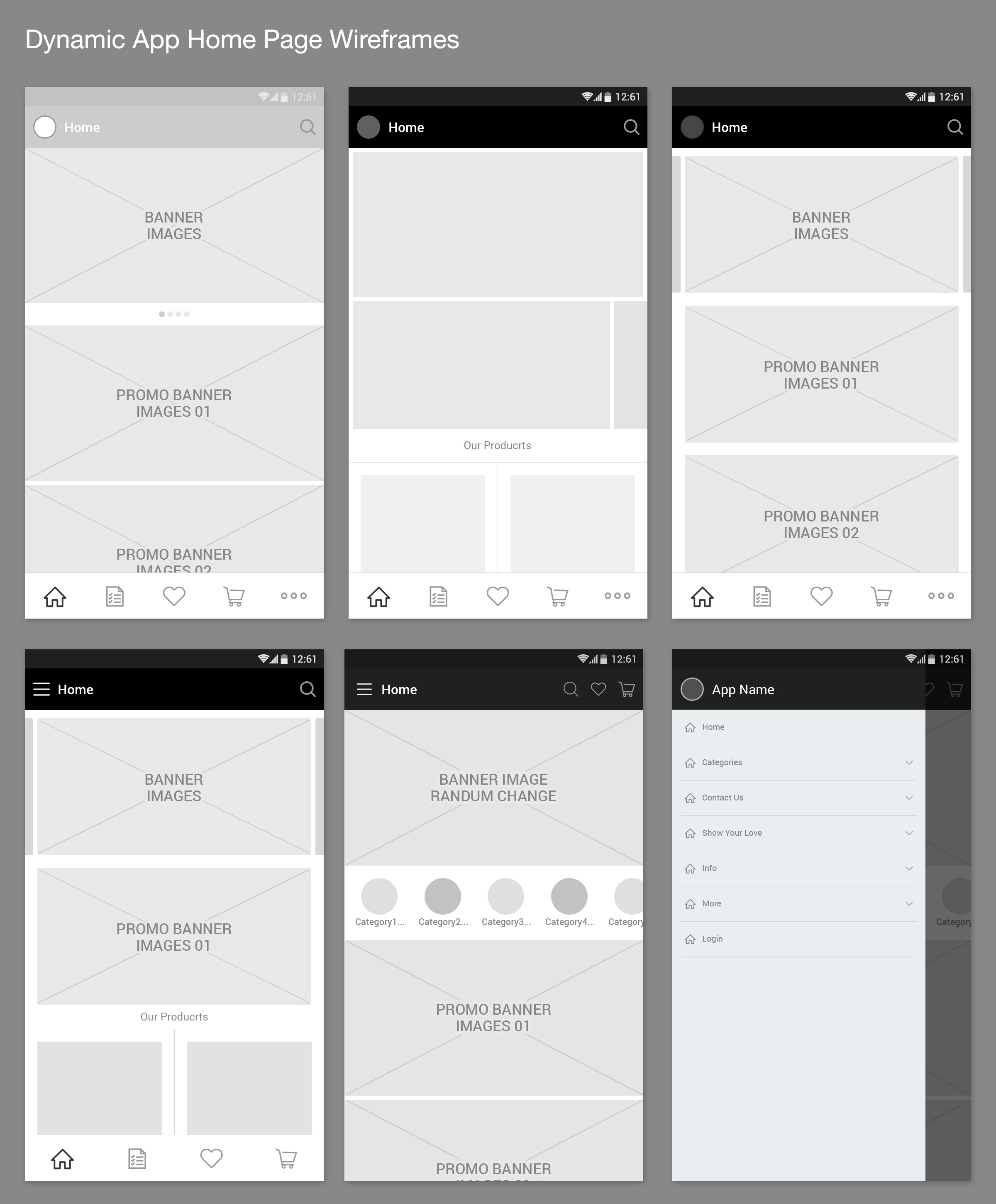 Ecommerce App Wireframe by Kiran Tomake at Coroflot.com