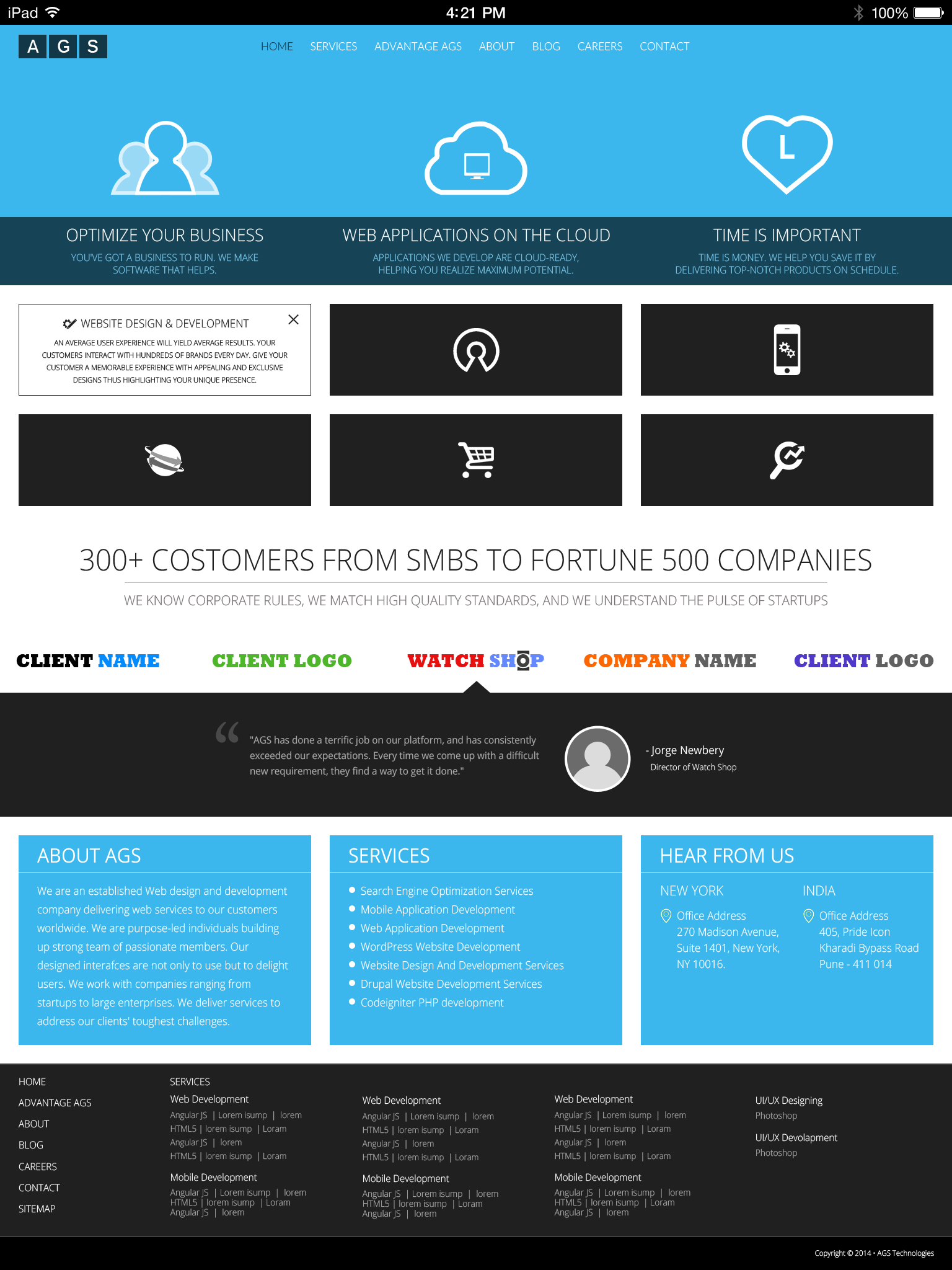 Technology Company UI Design by Kiran Tomake at Coroflot.com