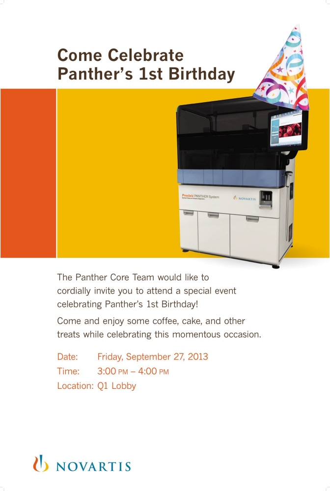 Procleix Panther Birthday Party Poster by Emily Songster at Coroflot.com