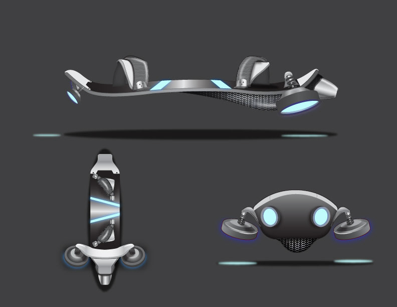 Hoverboard Concept by Jeremy Higgins at Coroflot.com