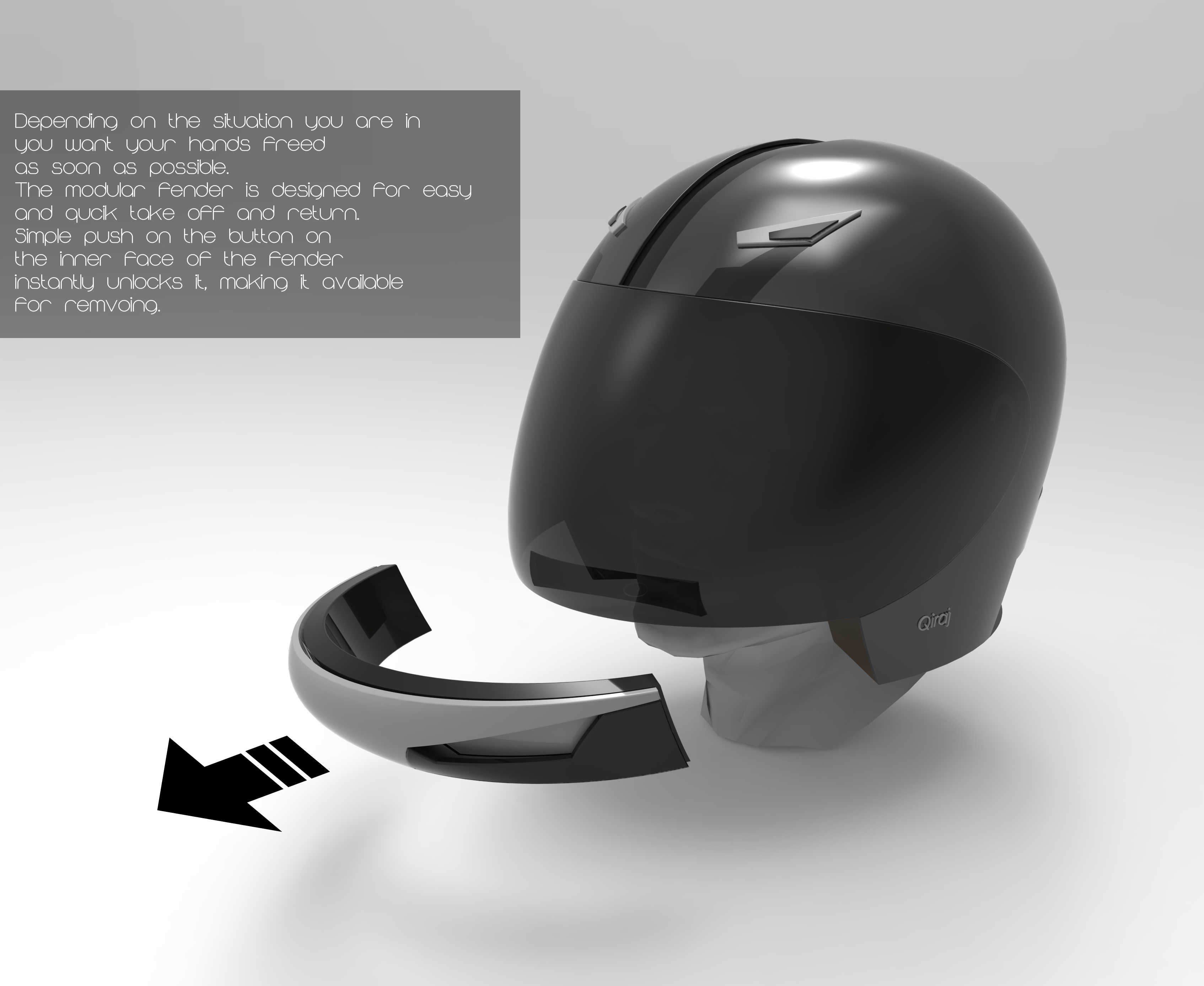 Modular motorcycle helmet by Aljoša Milojevic at Coroflot.com