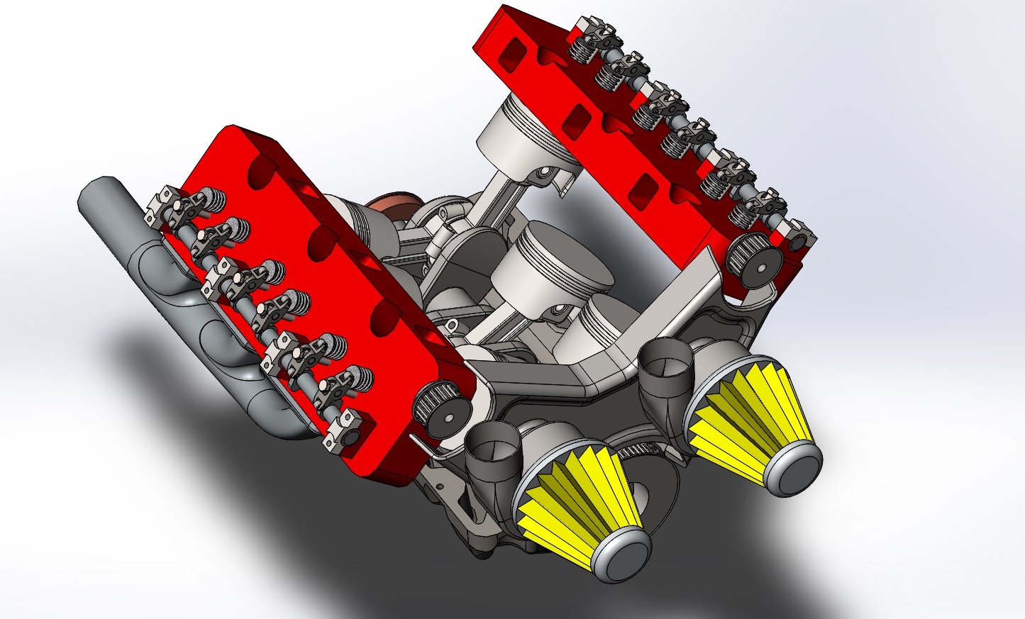 Simplified V6 engine by Erhinyuse Oyiborhoro at Coroflot.com