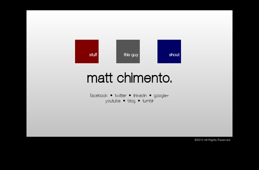 Website Design by Matt Chimento at Coroflot.com