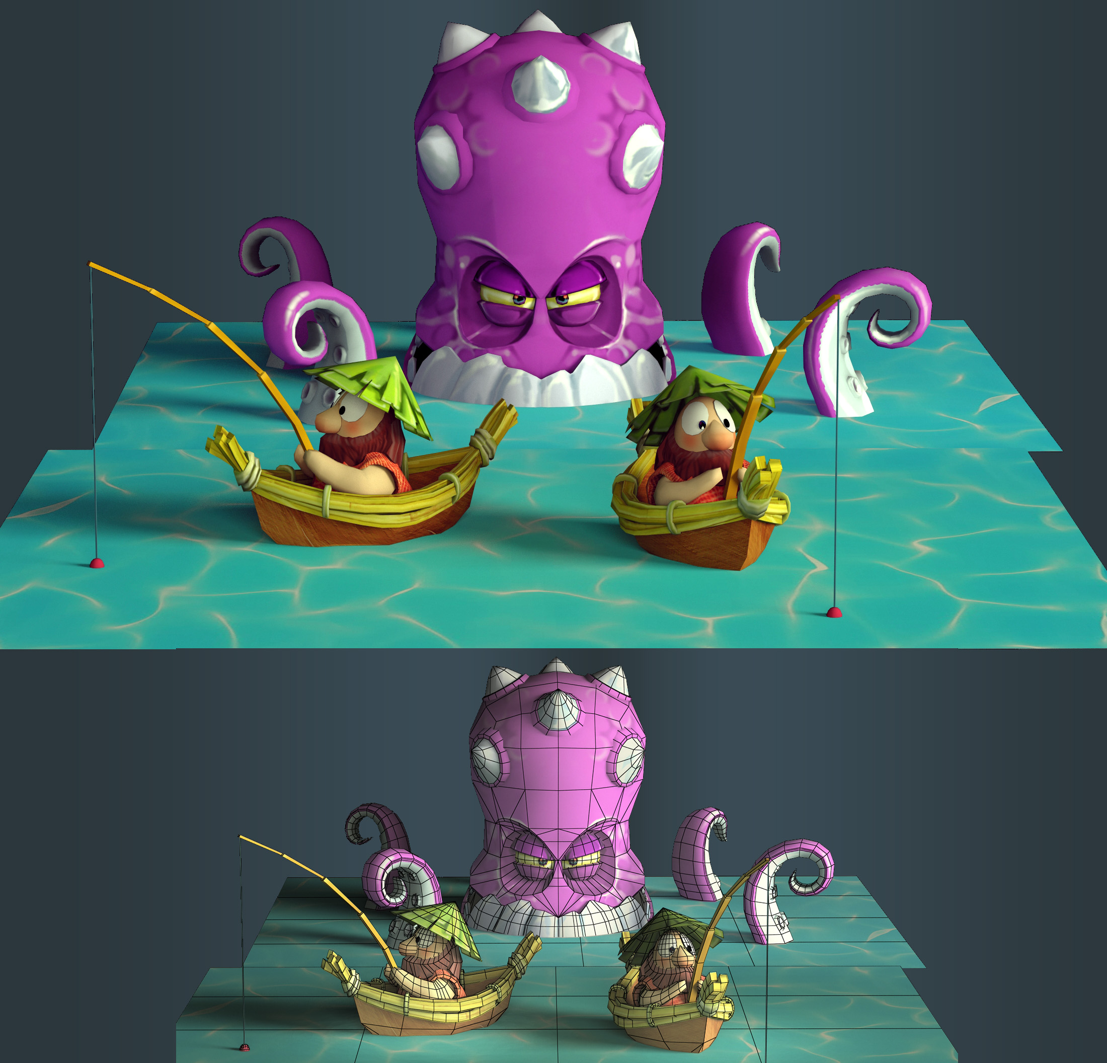 low poly cute. Game asset by Olena Kram at Coroflot.com
