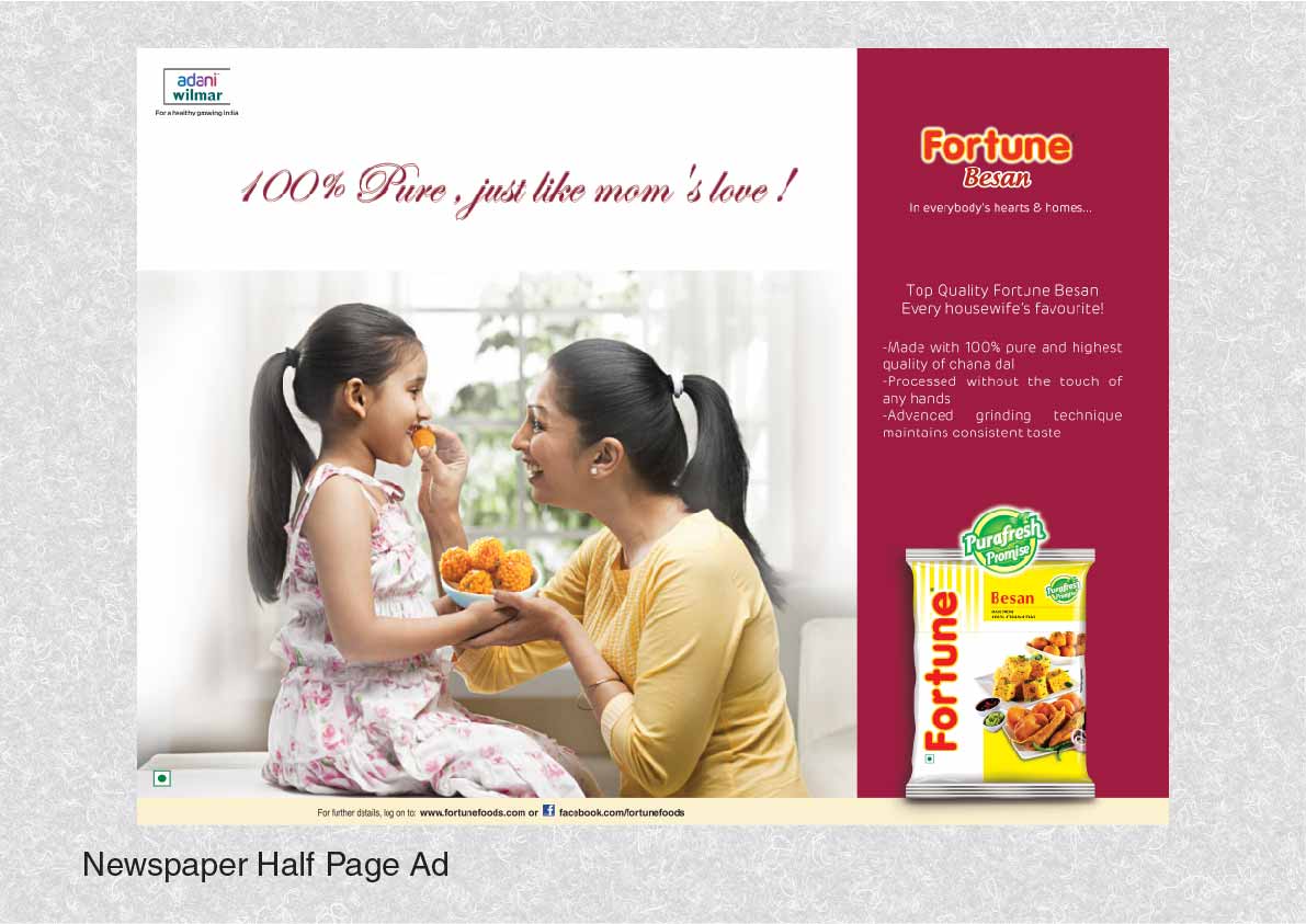 ADANI FORTUNE BESAN ADS by hitarthi shah at Coroflot.com