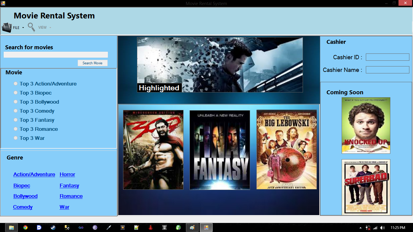 Movie Rental System by Adrian Paolo A. Datoy at Coroflot.com