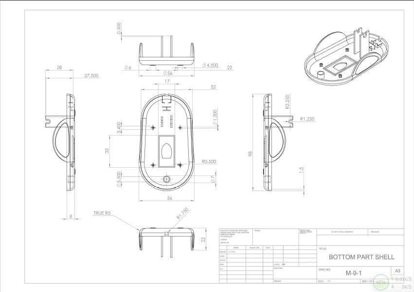 Mouse 3D model with Technical Drawing by Yixing Lu at Coroflot.com