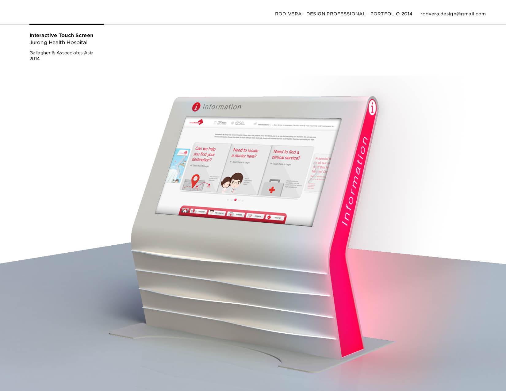 Jurong Health Kiosk & Interactive by Rod Vera at Coroflot.com