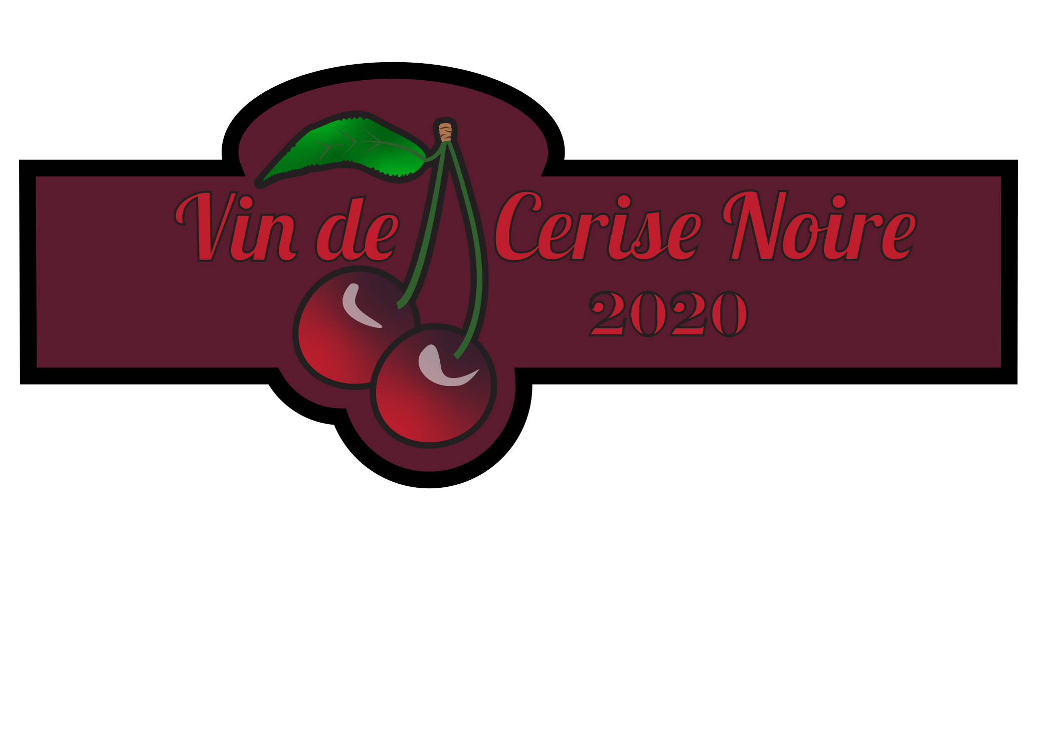 Black Cherry Wine Label by Kelly Ann Raver at Coroflot.com