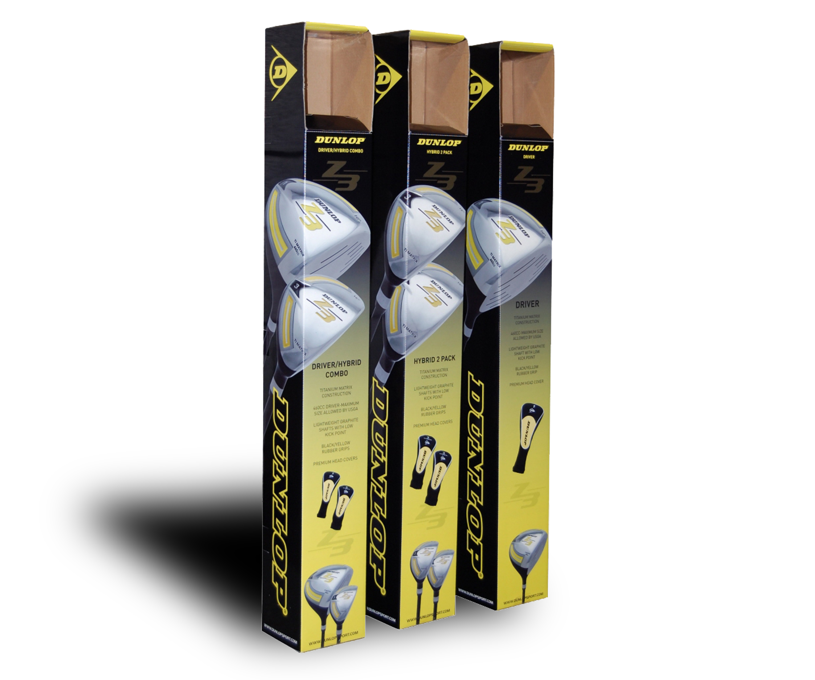 Dunlop Golf Club Packaging by Josh Whiteside at Coroflot.com