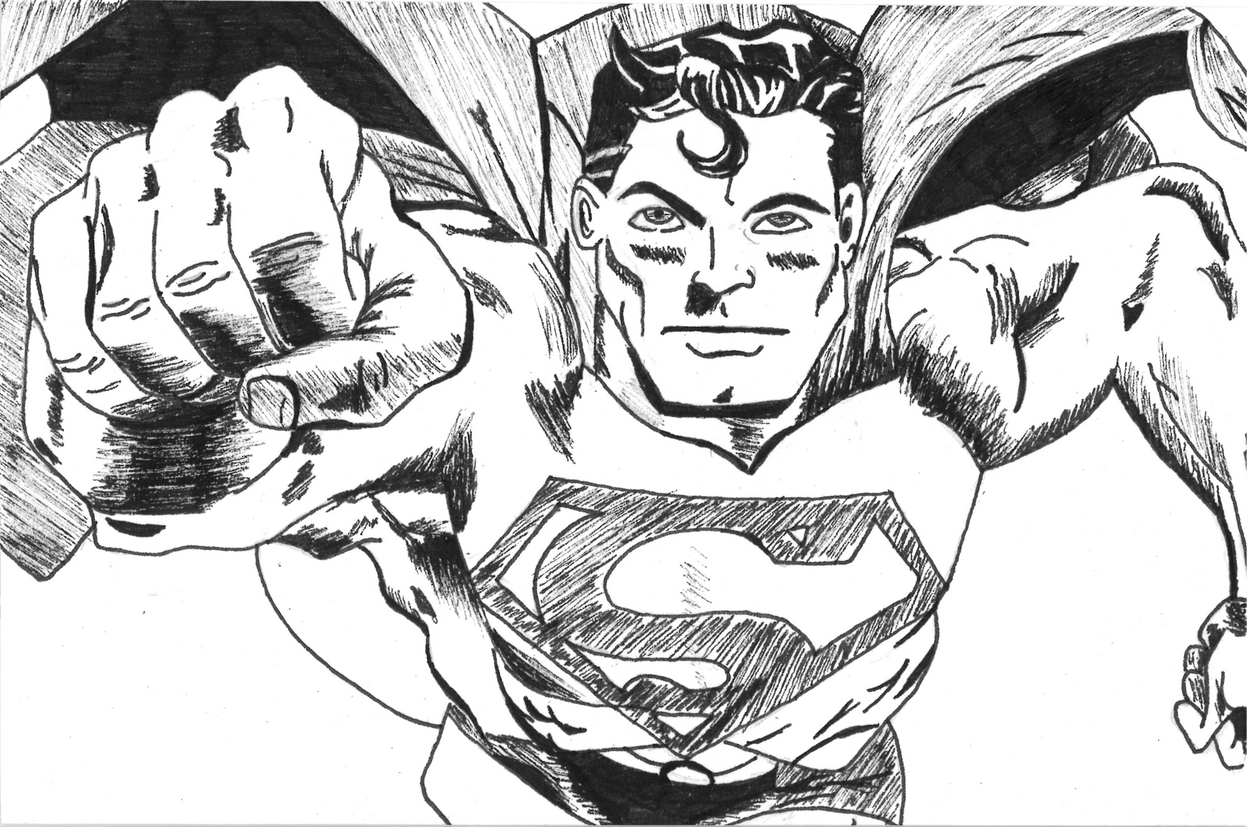 Superman Ink Illustration by Kelsey Bachman at Coroflot.com