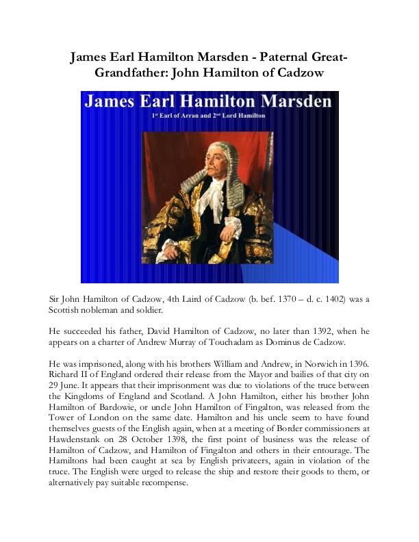 An upload by Namiko Tayama on Coroflot: to the project Paternal Great-Grandfather: John Hamilton ...