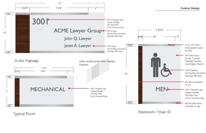 Office Building Custom Sign Array by Amber Friedline at Coroflot.com