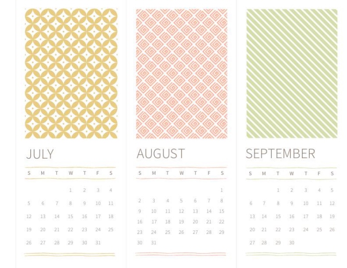 Printable desktop calendar by KARISSA MULVIHILL at Coroflot.com