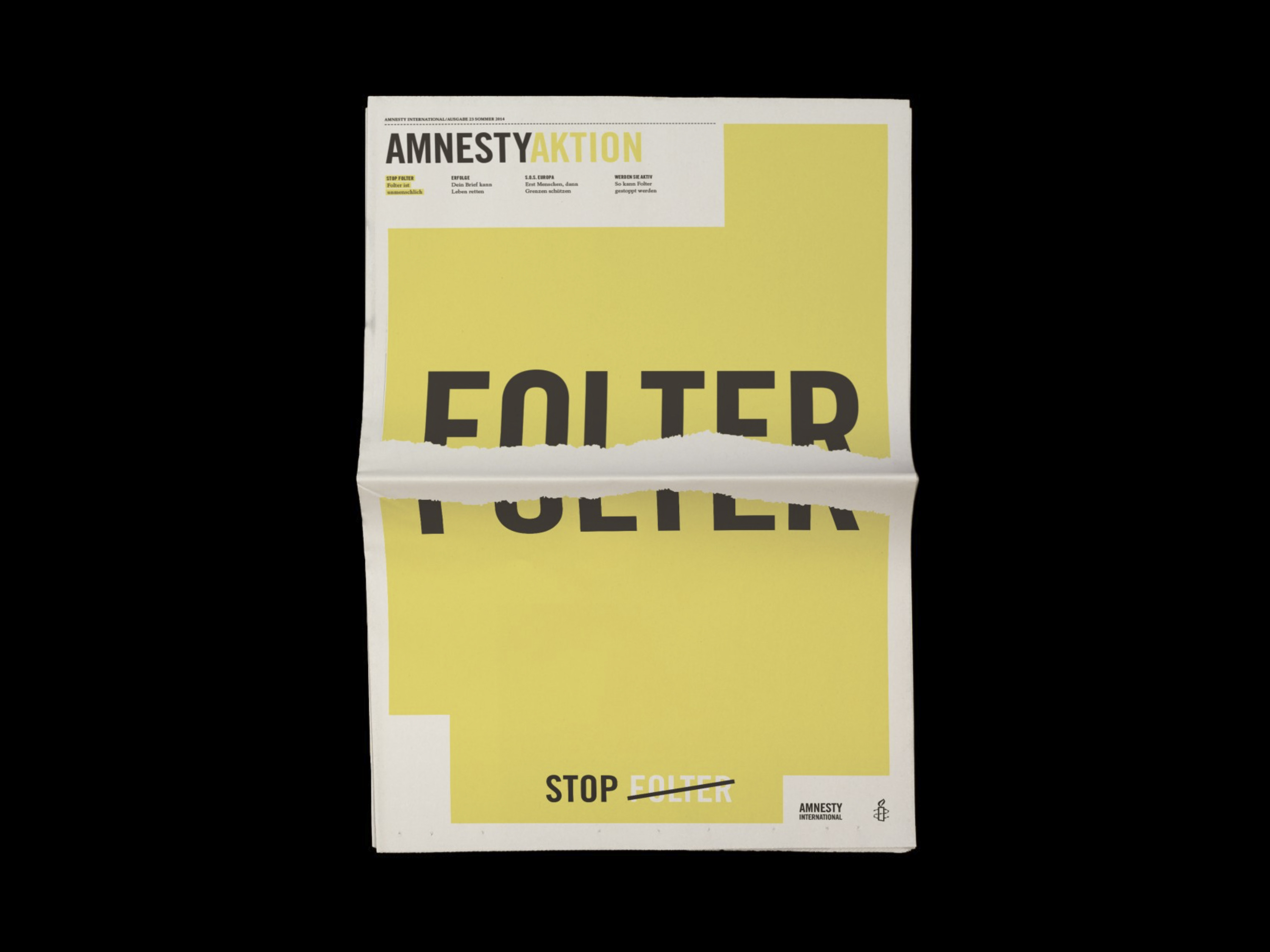 Amnesty Aktion Magazine Cover by Vincenzo Fagnani at Coroflot.com