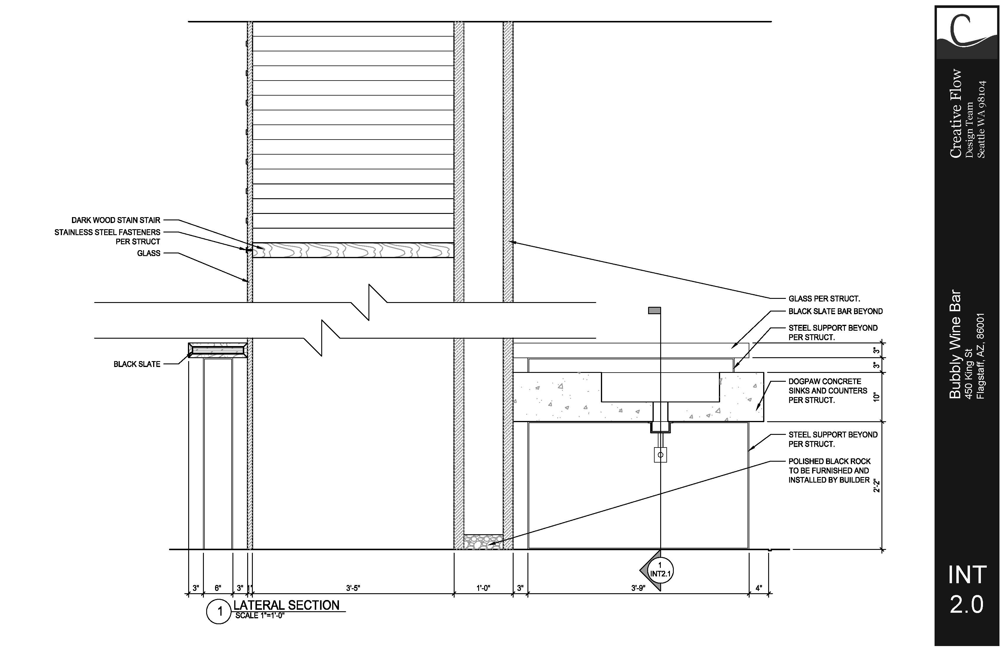 Bubbly Wine Bar - Technical Drawings by Carolyn Fry at Coroflot.com
