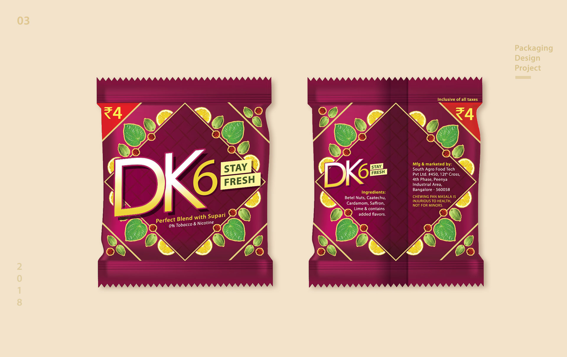 Pan Masala Packaging Design by Tanya Paul at Coroflot.com