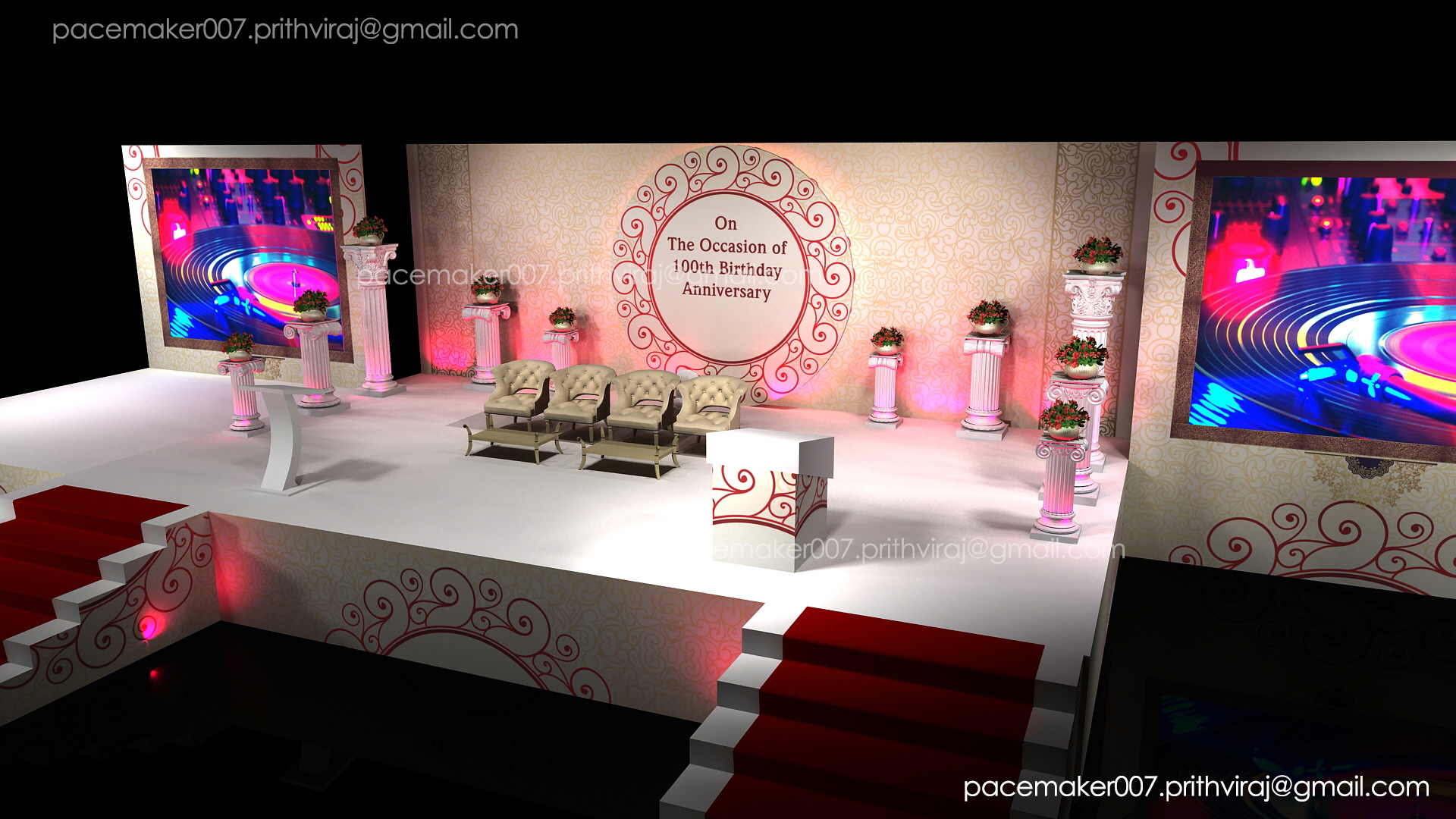 Set design for centenary celebration by Prithviraj M N at Coroflot.com