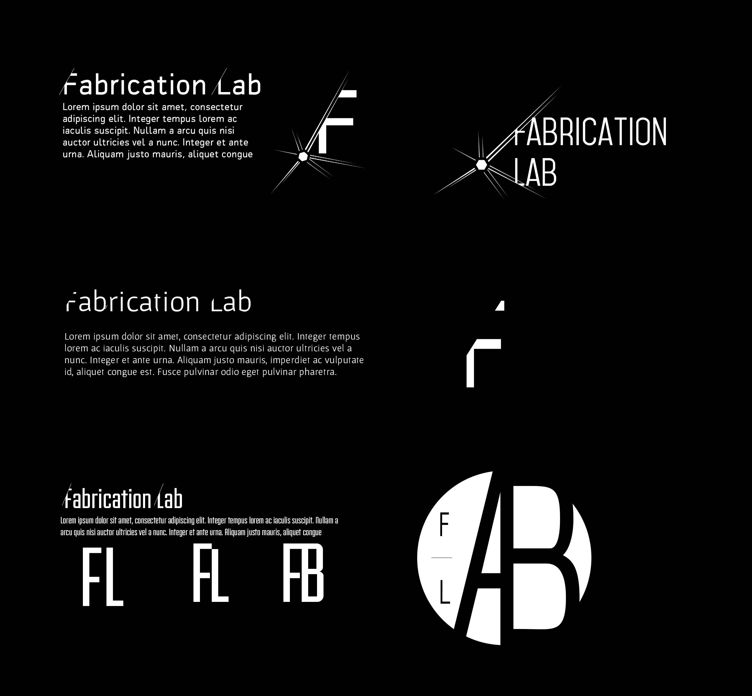 Fabrication Lab Font + Logo Stage 2 by Kyle Myers at Coroflot.com