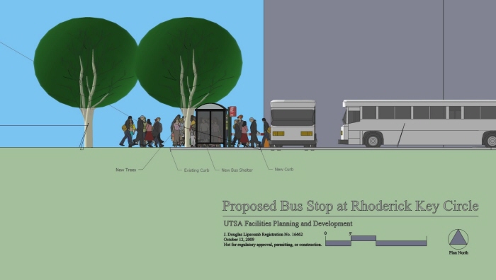 UTSA Study Bus stop site analysis - graphics design by other by Richard ...