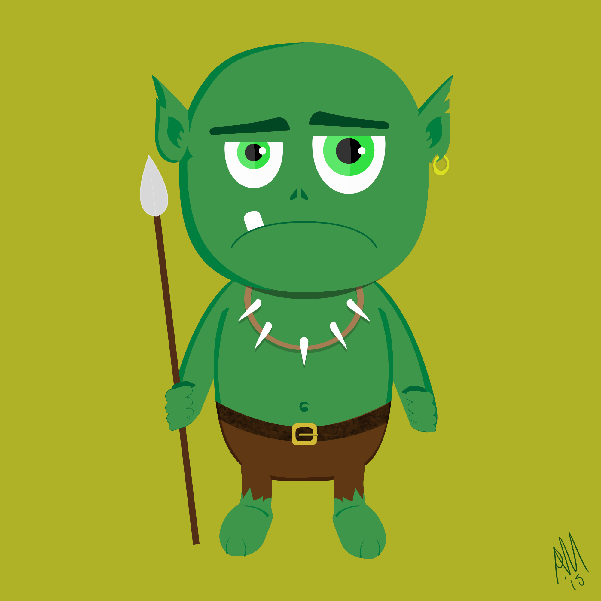 Sad Goblin Vector art by Andrew Murray at Coroflot.com