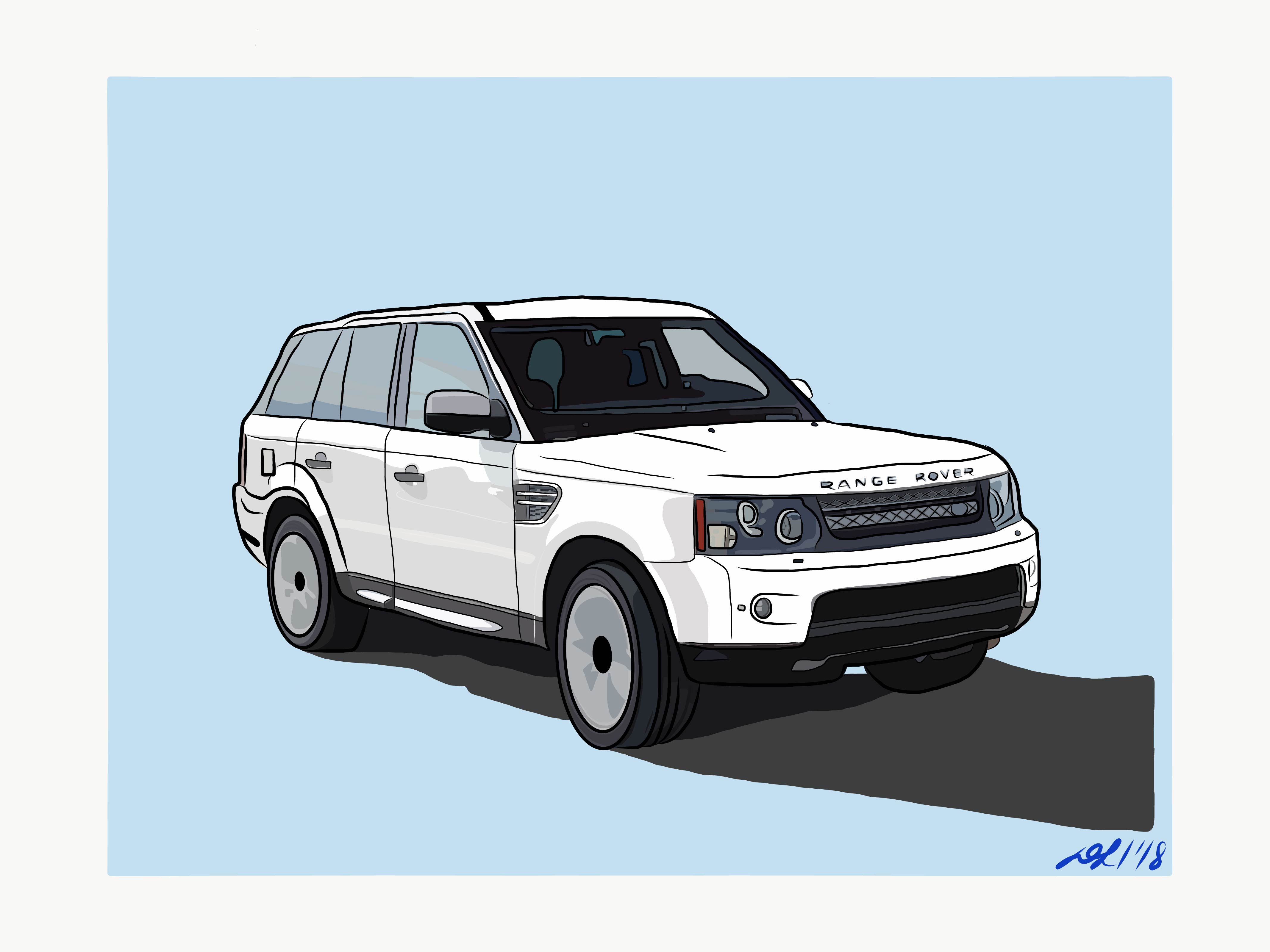 Range Rover Illustration by Destine Lewis at Coroflot.com