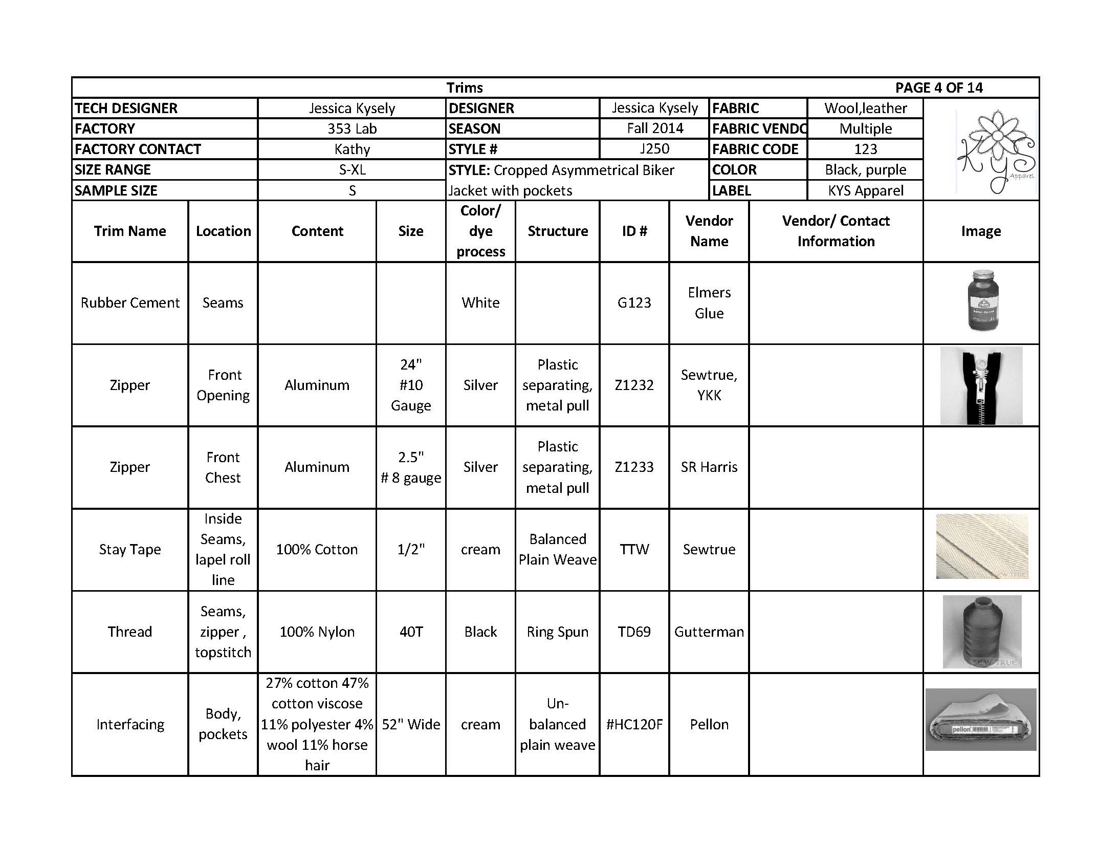 Technical Specification Package by Jessica Kysely at Coroflot.com