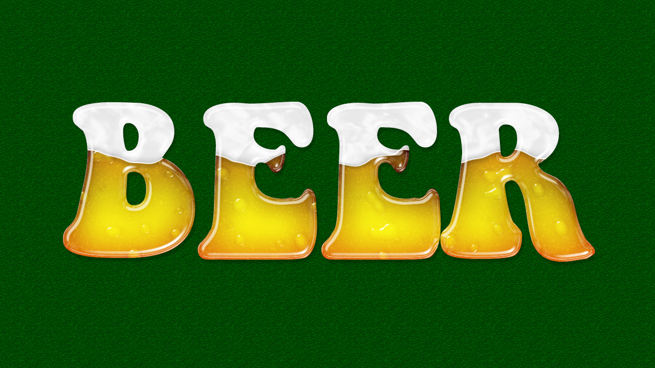 Beer Font (Photoshop) by Yong Yong Liang at Coroflot.com