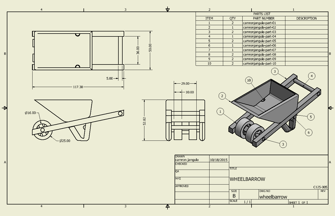 Wheelbarrow by Camron Jangula at Coroflot.com