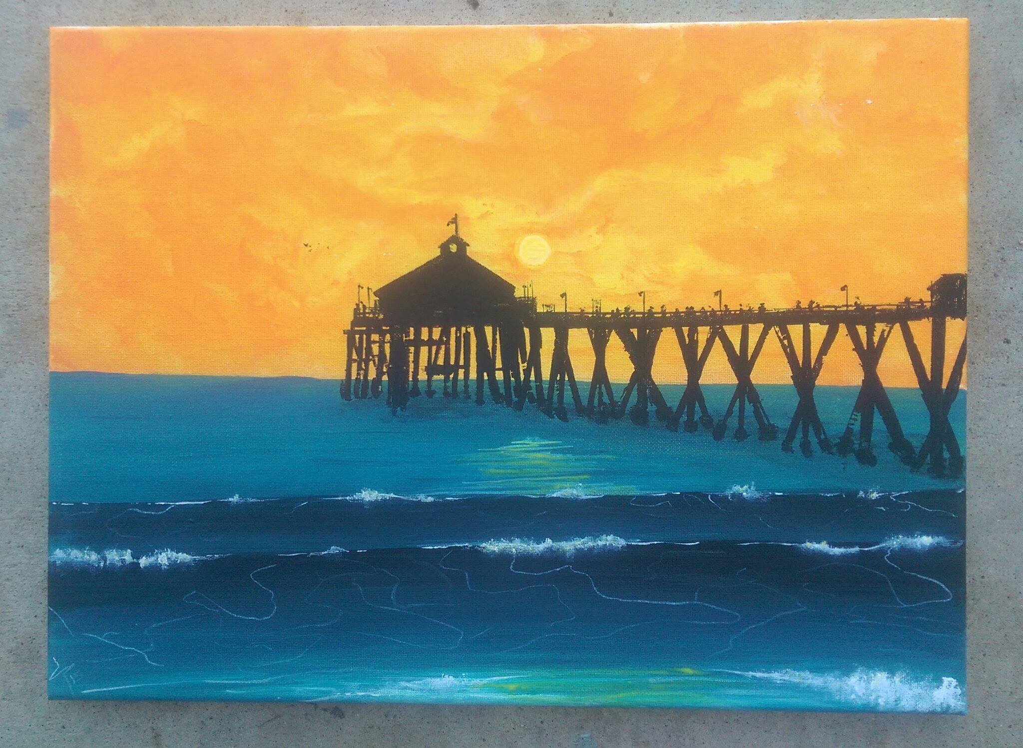 Imperial Beach Pier Paintings by Luis Castro at Coroflot.com