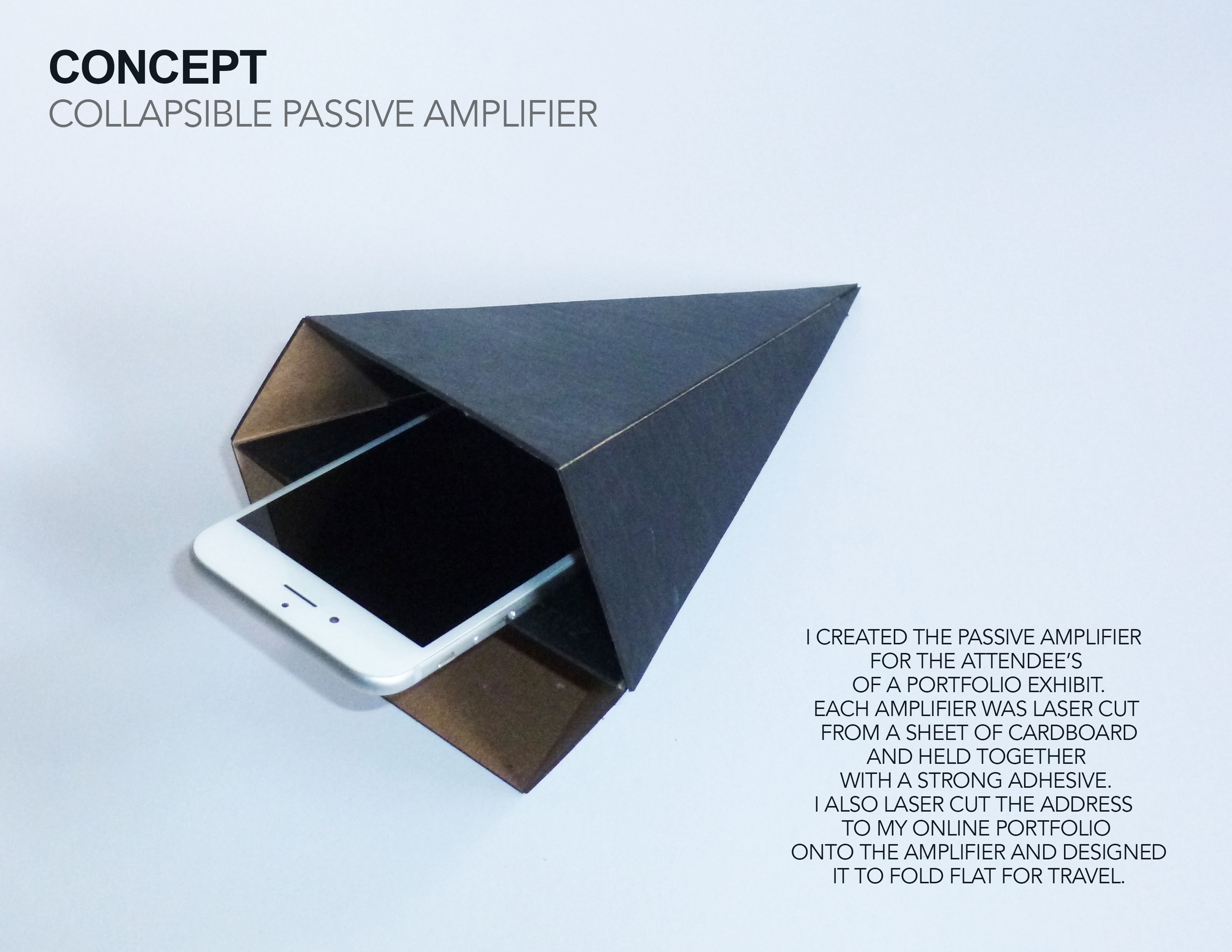COLLAPSIBLE PASSIVE AMPLIFIER by Chris Ortiz at Coroflot.com