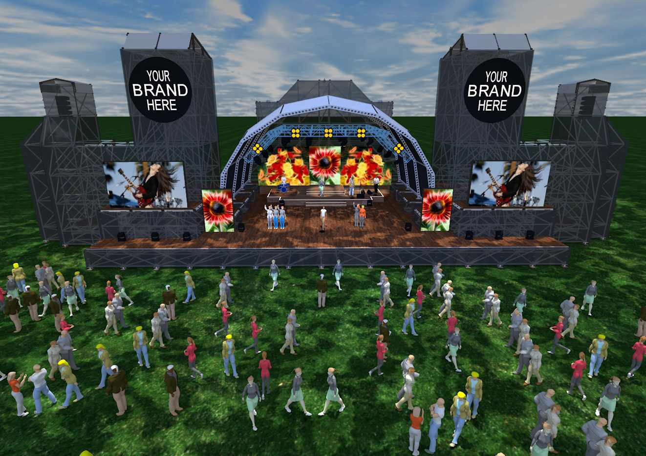 An Outdoor Music Festival Stage Design by Ryan Dunbar at Coroflot.com