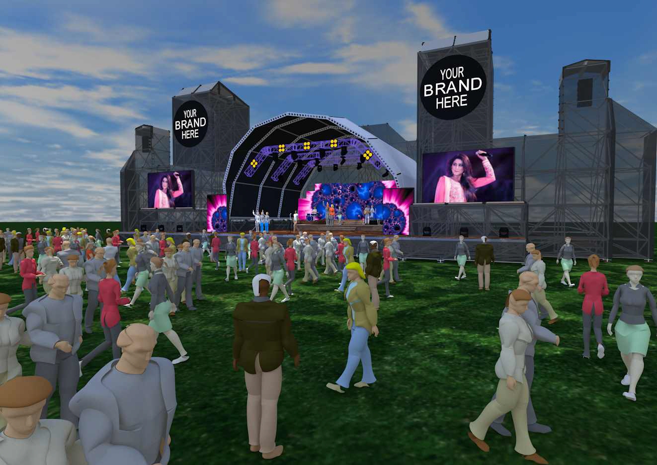 An Outdoor Music Festival Stage Design by Ryan Dunbar at Coroflot.com