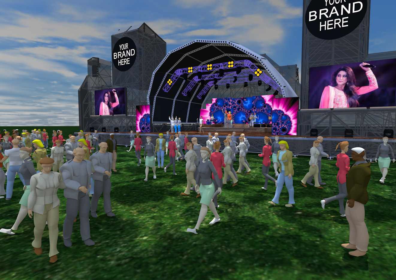 An Outdoor Music Festival Stage Design by Ryan Dunbar at Coroflot.com