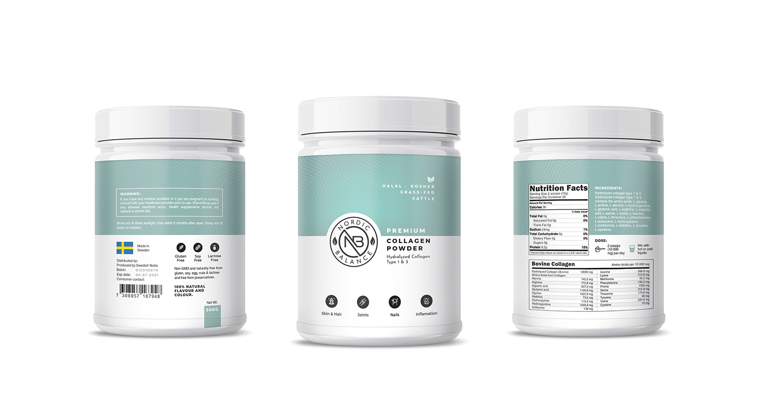 Collagen Powder Packaging Design by Stanislav Suhecki at Coroflot.com