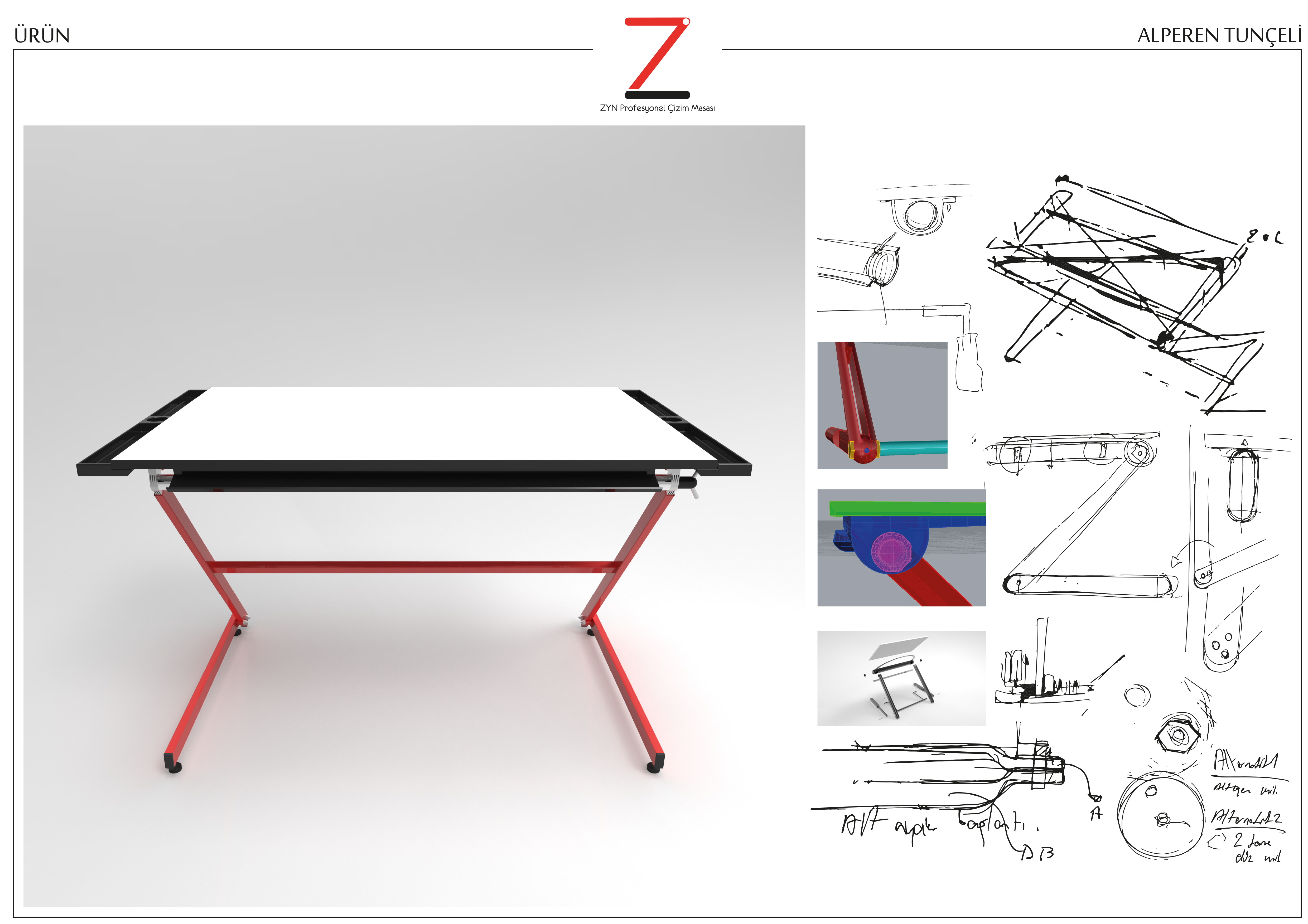 ZYN® Drafting Table by Alperen Tunçeli at Coroflot.com