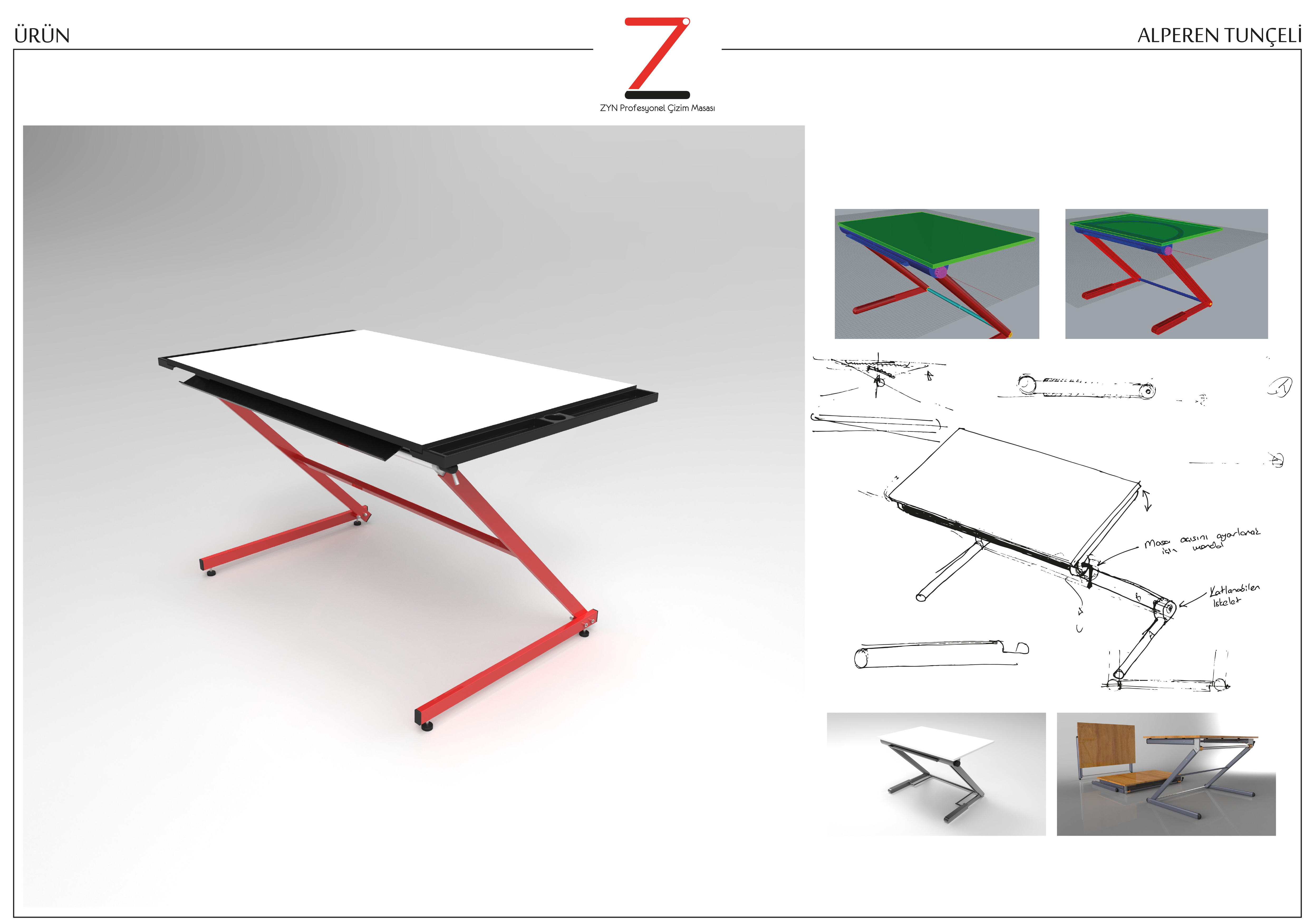 ZYN® Drafting Table by Alperen Tunçeli at Coroflot.com