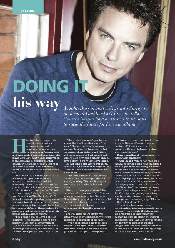 John Barrowman Interview by Charles Raspin at Coroflot.com