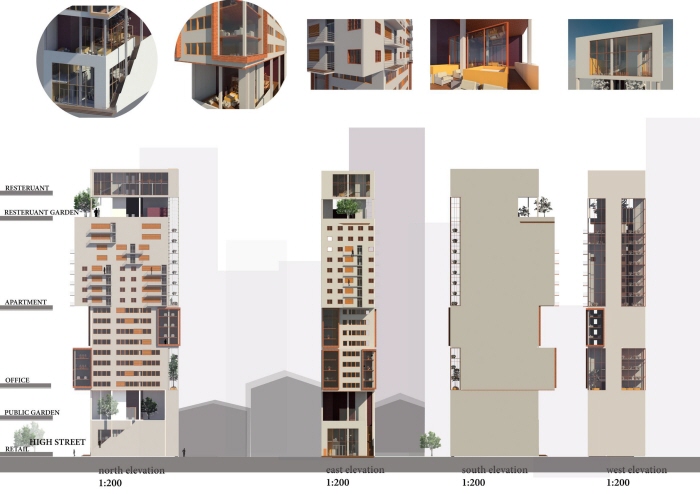 high street building design by Qiushi Dong at Coroflot.com