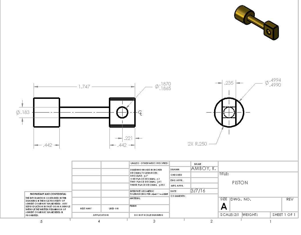 SolidWorks Dimensioned Drawings by Katherine Amboy at Coroflot.com