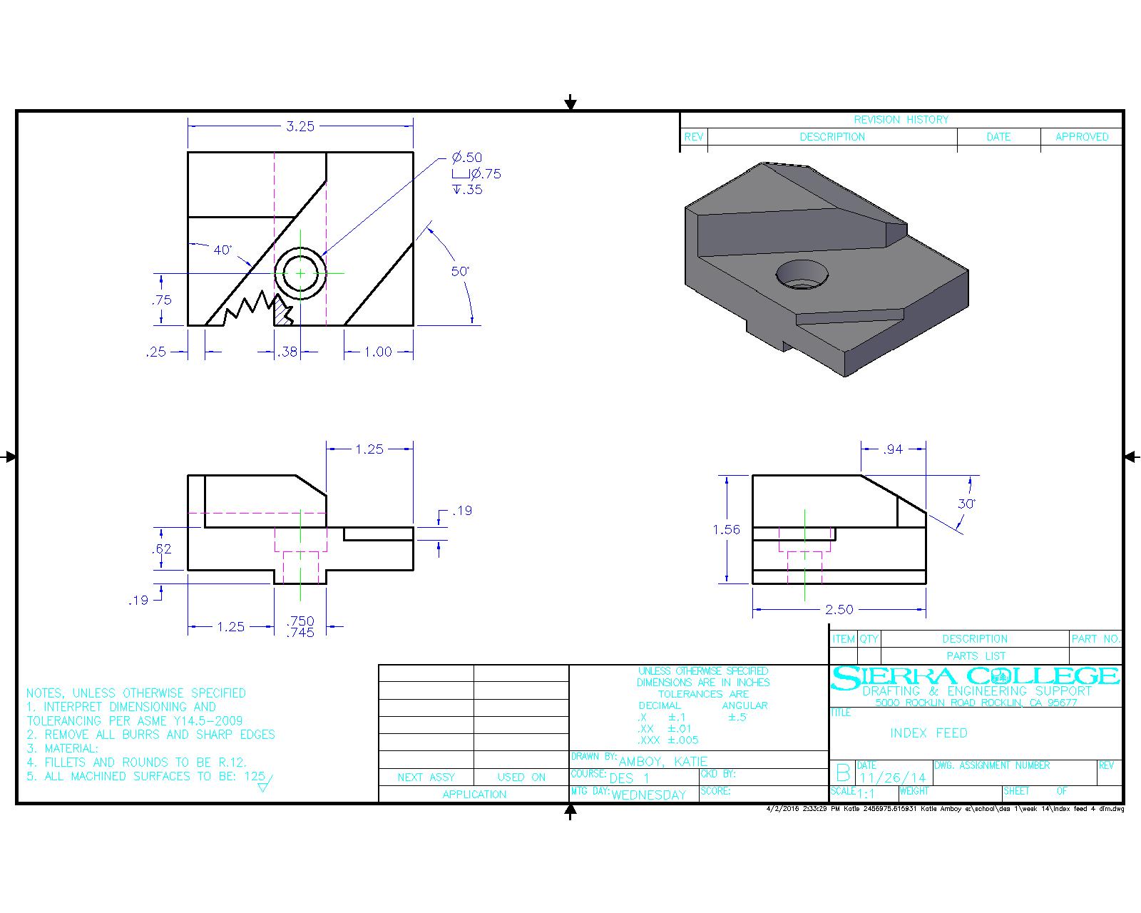 AutoCAD Dimensioned Drawings by Katherine Amboy at Coroflot.com