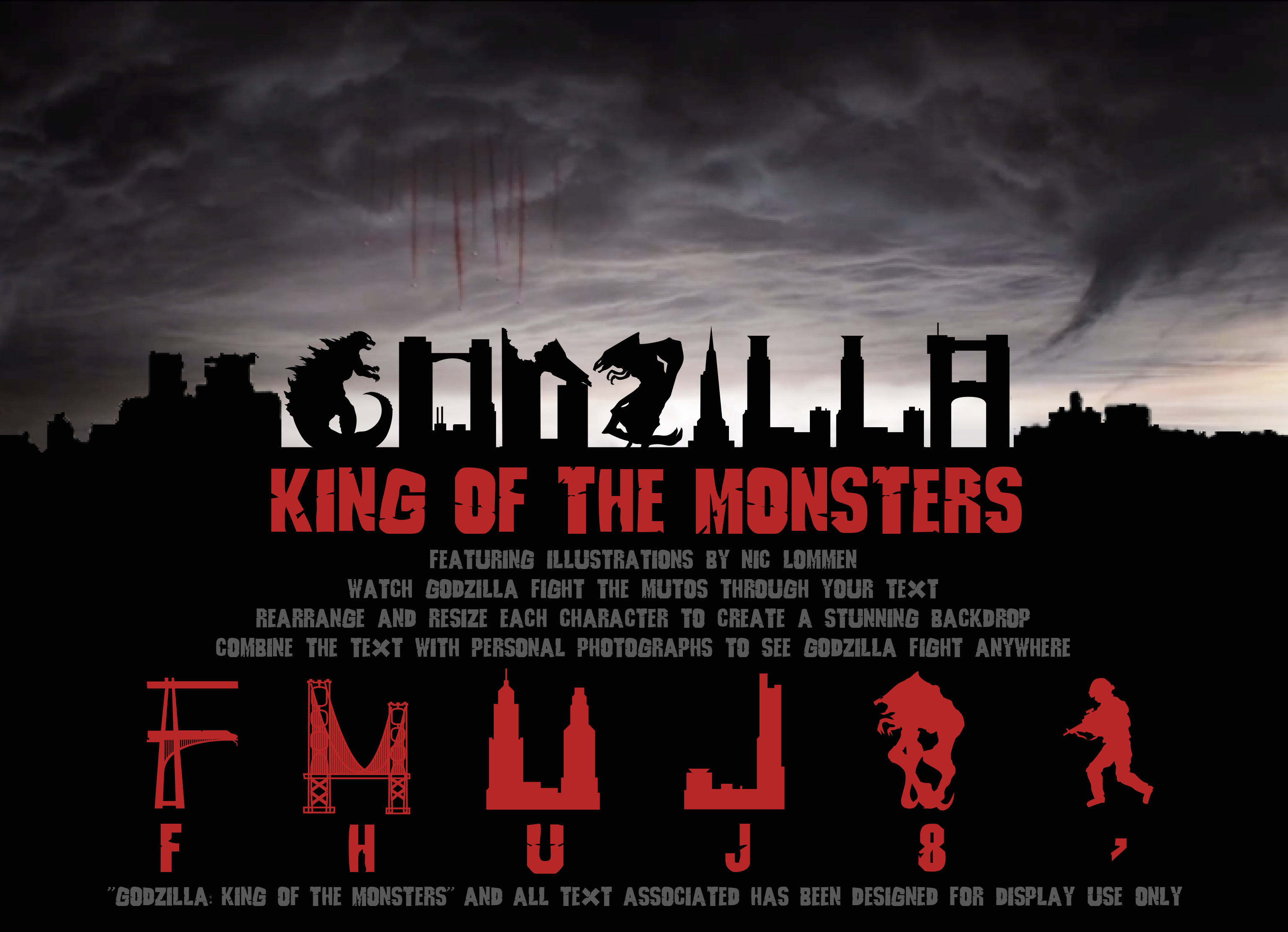Godzilla Font Design by Nic Lommen at Coroflot.com